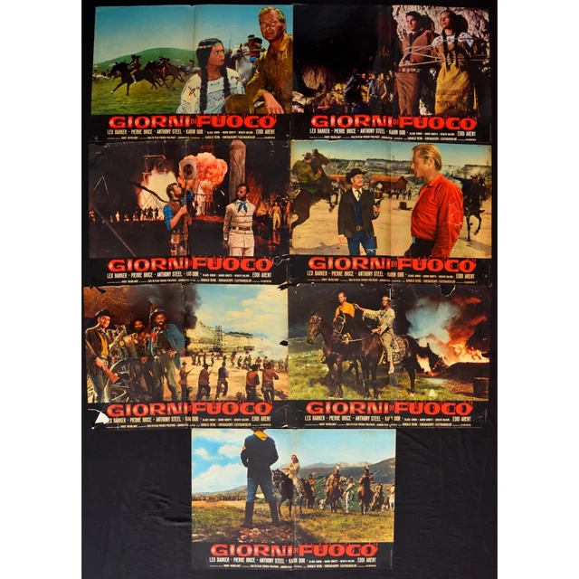 PHOTOBUSTES JOURS DE Feu Winnetou Lex Barker Pierre Brice Karin Dor ...