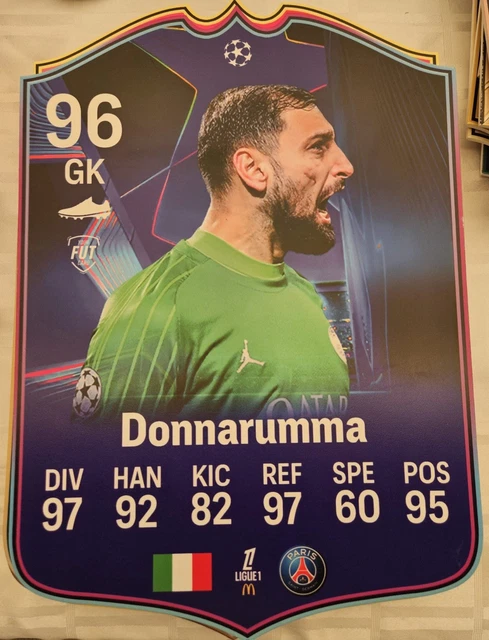 GIANLUIGI DONNARUMMA PSG FIFA FUT Card Size A3 Italy Champions League ...