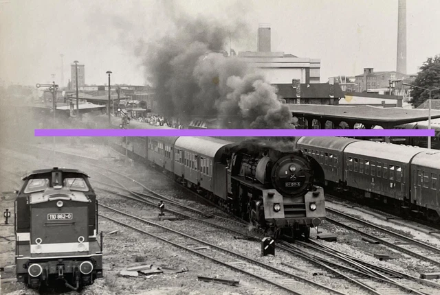 LOK IN MAGDEBURG DDR Bahnhof - Dampflok Zug Eisenbahn Bahn Reichsbahn - Foto EUR 1,99 - PicClick DE