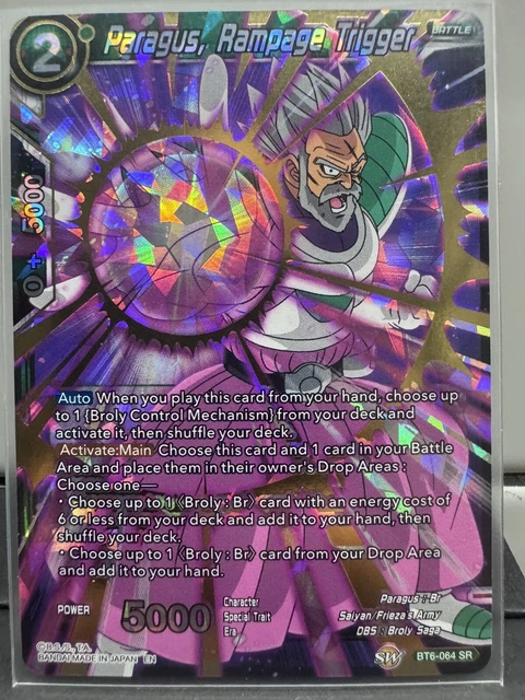 BT6-064 SR | Paragus, Rampage Trigger | Gold | Dragon Ball Super Z ...