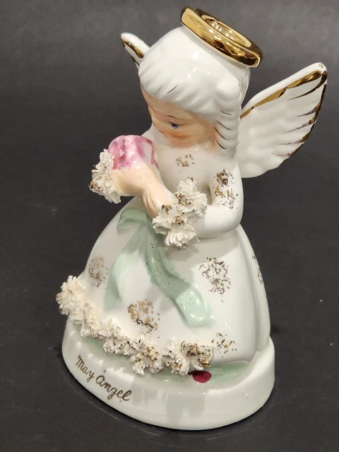 VINTAGE CERAMIC BIRTH Month Angel MAY Figurine with Flowers - NAPCO ...
