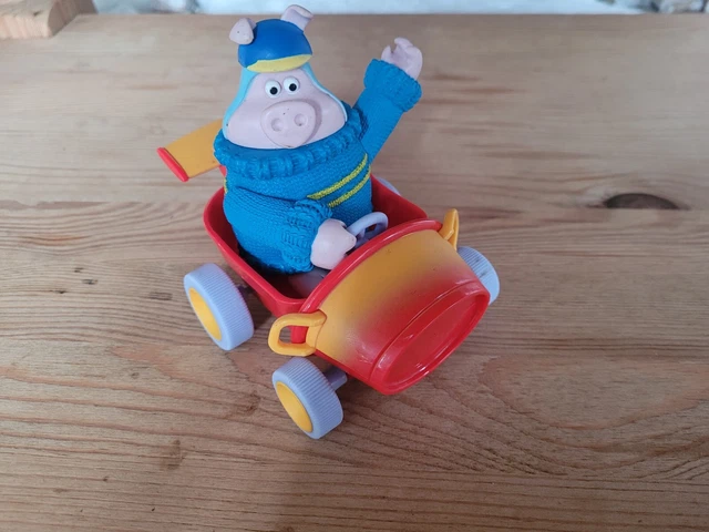 TIMMY TIME PAXTON The Pig Red Push Along Racing Car Aardman Animations ...