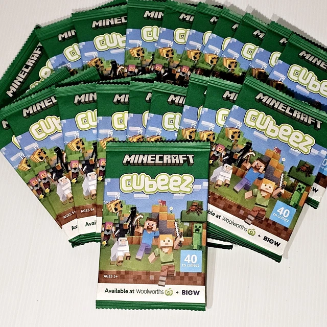 WOOLWORTHS MINECRAFT CUBEEZ (2025, Bulk x20 Packs) Random Unopened ...