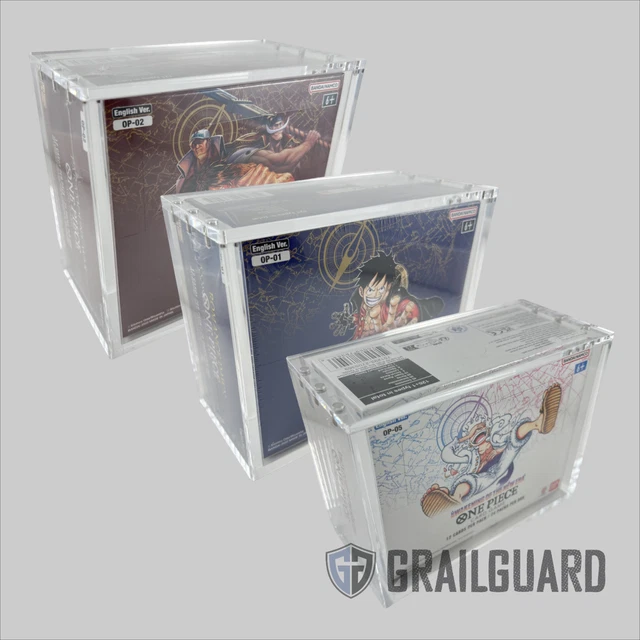 ONE PIECE ENGLISH Booster Box Acrylic Display Protector Case All Sizes ...