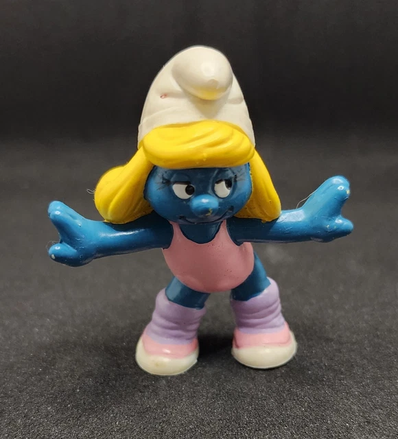 SMURF VINTAGE PVC Aerobics Fitness Smurfette Peyo Smurfs £7.92 ...