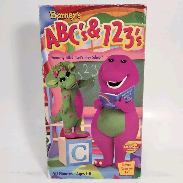 BARNEY'S ABC’S & 123’s (VHS, 1999) Let's Play School £12.73 - PicClick UK