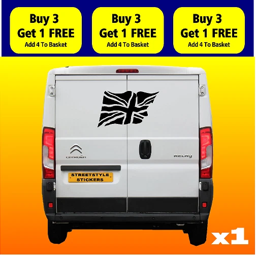 UNION JACK FLAG Stickers Graphics Decals Campervan Motorhome Caravan ...