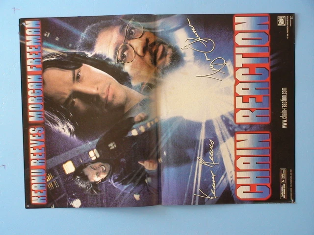 MOVIE POSTER=CHAIN REACTION =(Keanu Reeves, Morgan Freeman, Rachel ...