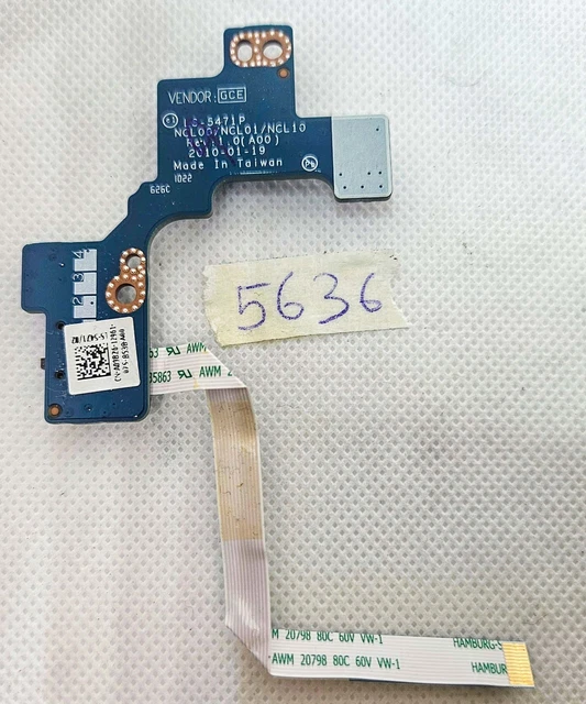 DELL LATITUDE E6410 Power Button Board LS-5471P w/ Cable – Genuine ...