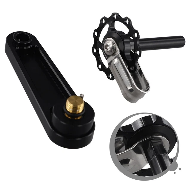 CNC PROCESSED SINGLE Speed Bike Chain Tensioner Guide Adapter Black ...