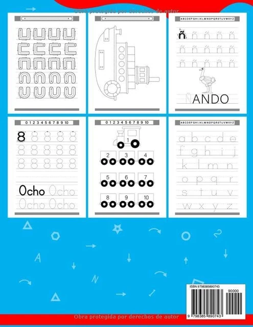 APRENDER A ESCRIBIR Letras y Números Para Niños: Libro de actividades ...