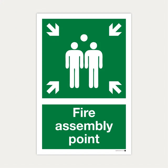 FIRE ASSEMBLY POINT Sign | Health & Safety | 600 x 400mm | Fire Safety ...