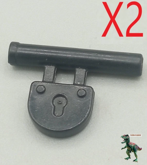 X2 PLAYMOBIL CERRADURA-CERROJO-PUERTA-CANDADO-CASTILLO-COMISARIA ...