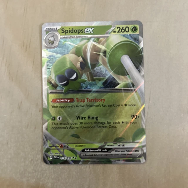 POKÉMON TCG SPIDOPS ex Scarlet & Violet Base Set 019/198 Holo Double ...