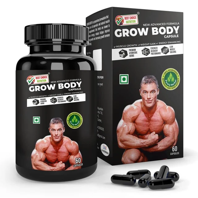 BODY GROW FAST Weight Gain Pills Muscle Gainer WEGHT GAIN 60 CAPSULES ...