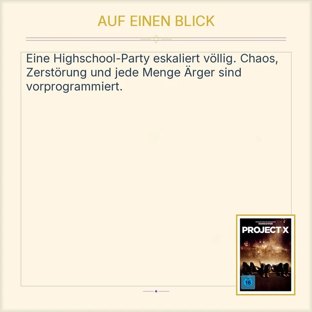 PROJECT X DVD Film Komödie Todd Phillips FSK 16 EUR 1,00 - PicClick DE