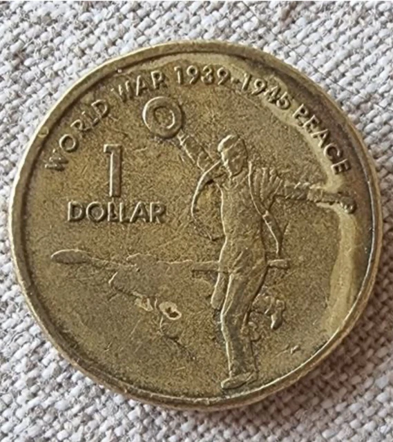 RARE 2005 AUSTRALIAN $1 One Dollar Coin World War Wwii 1939-1945 Peace ...
