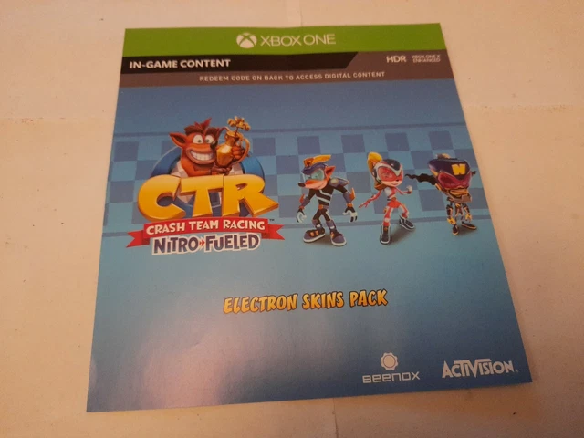 CTR CRASH TEAM Racing Electron Skins DLC ONLY NO GAME UK Xbox One £2.35 ...
