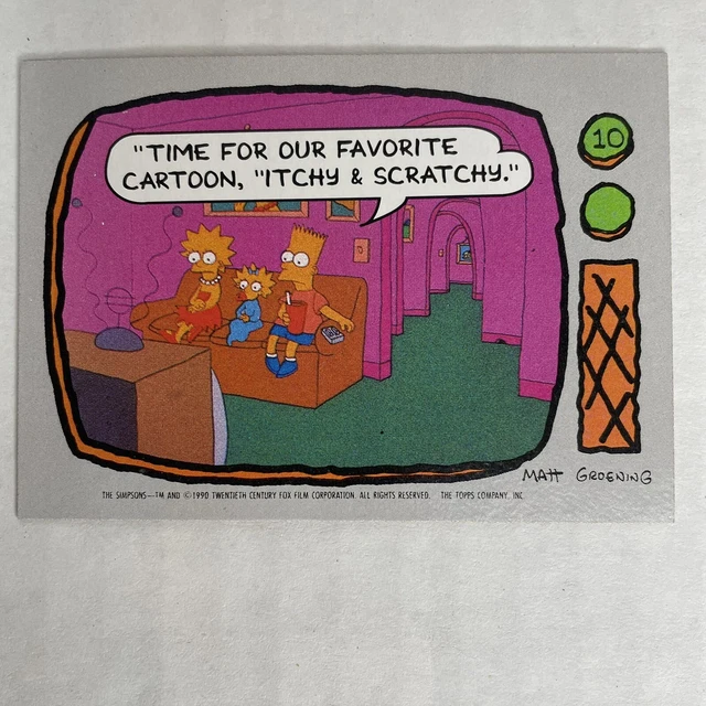 1990 THE SIMPSONS BART LISA Simpson Trading Card TOPPS #10 EUR 1,51 ...