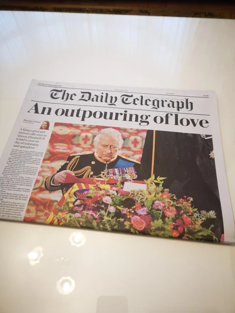 THE DAILY TELEGRAPH Newspaper UK 20th September '22 -Queen Elizabeth II ...