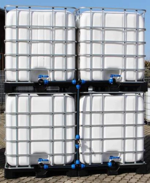 IBC WASSERTANK Verbindungsset für 4 Tanks 32mm PE Rohr mit ...