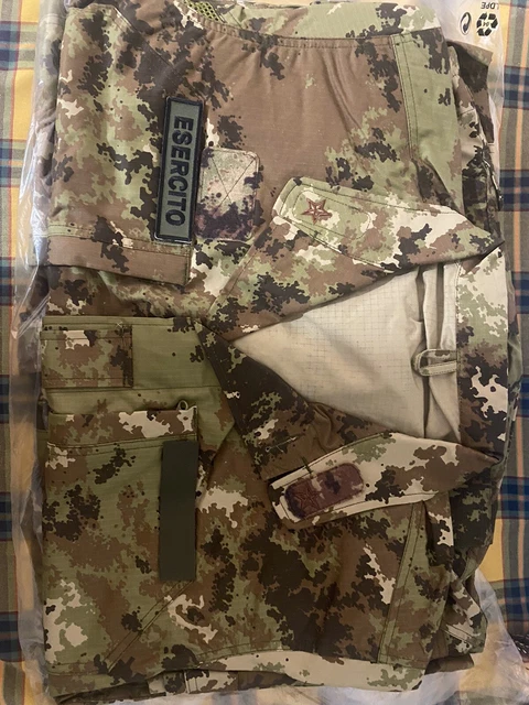 DIVISA MIMETICA VEGETATA Esercito Italiano Uniforme Da Combattimento Tg ...