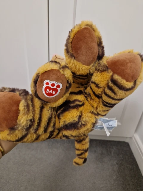 BUILD A BEAR 2016 Baby Tiger Cub Wild Cat Blue Eyes 15" Plush Retired ...