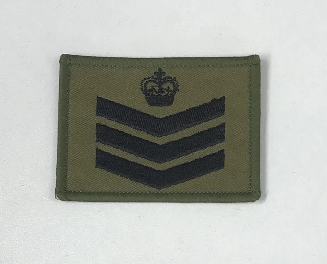 STAFF SERGEANT GREEN Rank Badge, SSgt Crown Army MTP Military Patch ...