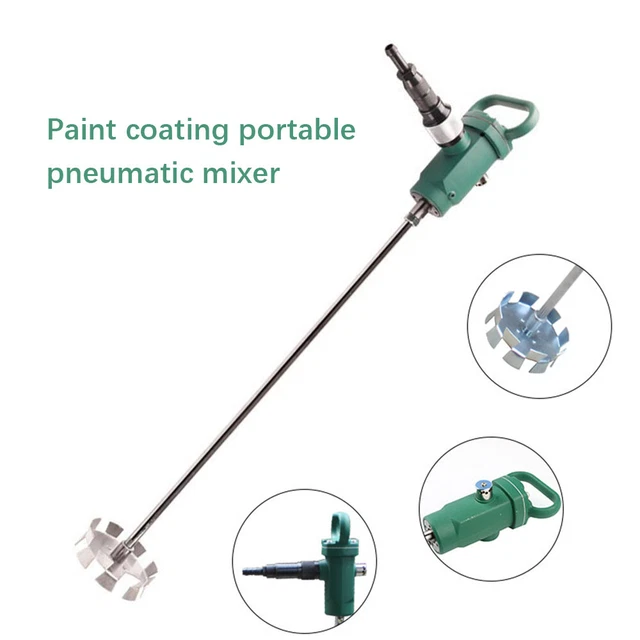 PNEUMATIC HANDHELD PAINT Mixer Blender Stirrer Air Agitator Ink Mixing ...