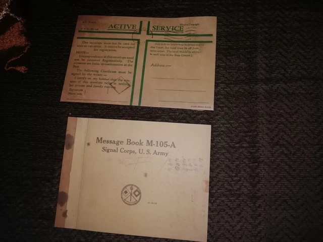WWII WW2 USA Army Signal Corps Message Log Book Dday Us Military Vtg ...