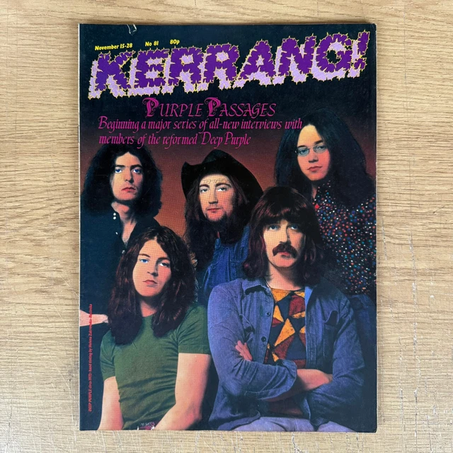 KERRANG MAGAZINE ISSUE 81 Deep Purple Meatloaf Big Country Chateaux £5. ...