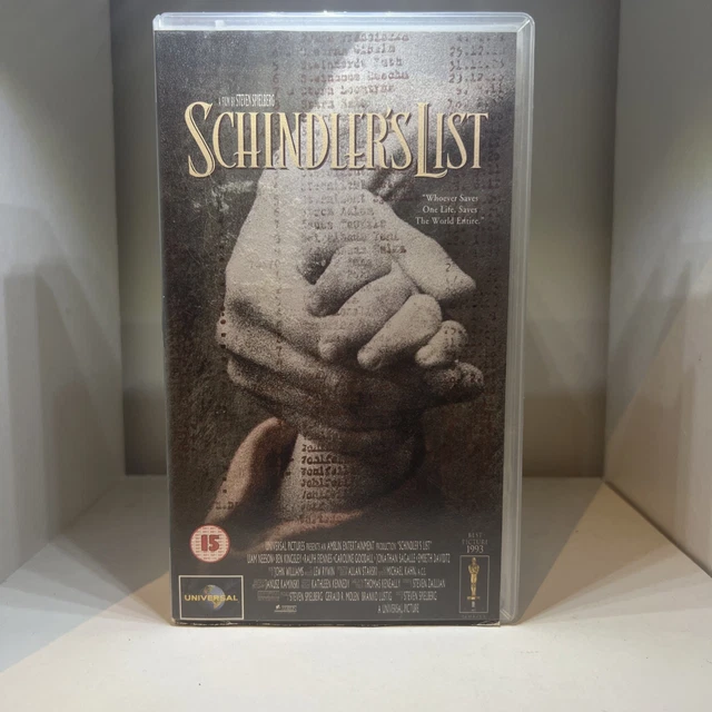 SCHINDLER’S LIST VHS 2-Tape Set Film By Steven Spielberg 1993 Movie £1. ...