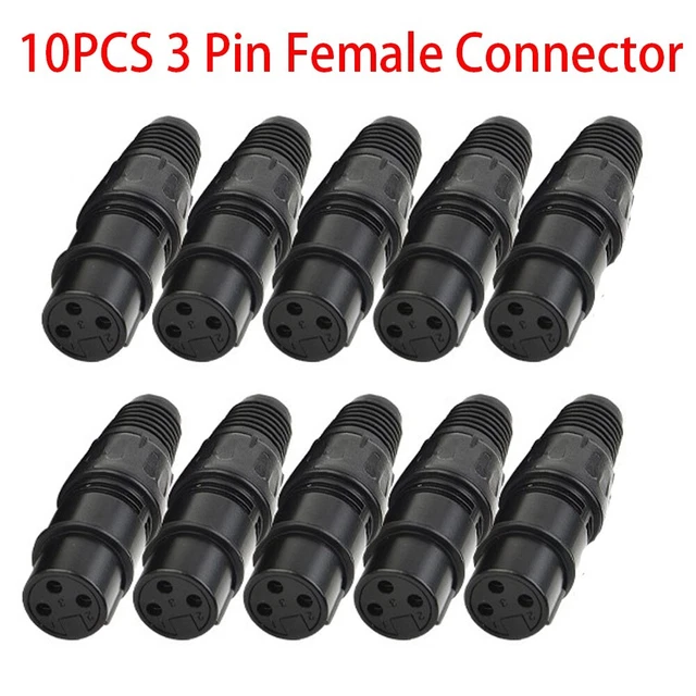 3 PIN FEMALE Connector Upgrade Connect Arc Shape Plastic 1.5*6.7cm ...