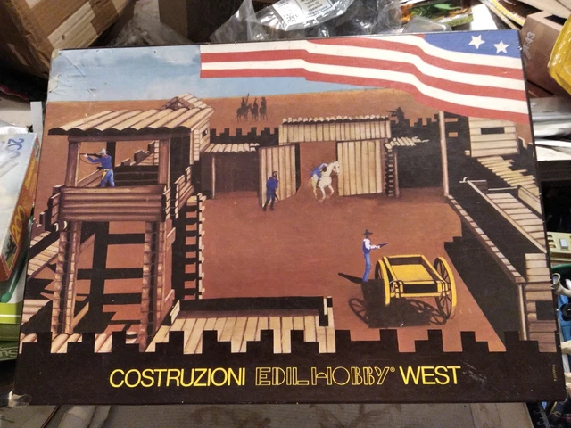EDILHOBBY- SET COSTRUZIONI Far West- 1/32- Plastica- Anni'70 Made In ...