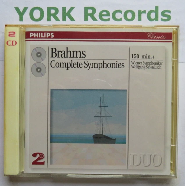 BRAHMS - COMPLETE Symphonies SAWALLISCH Wiener Symphoniker - Ex 2 CD Set Philips EUR 7,14 ...