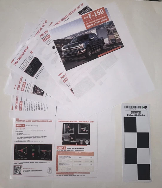 2016 - 20 Ford F150 250 350 Pro-Trailer Backup Assist Sticker -WITH ...