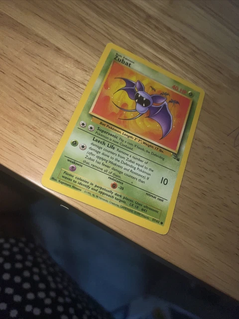 POKÉMON TCG ZUBAT Fossil 57 Regular Unlimited Common £0.99 - PicClick UK