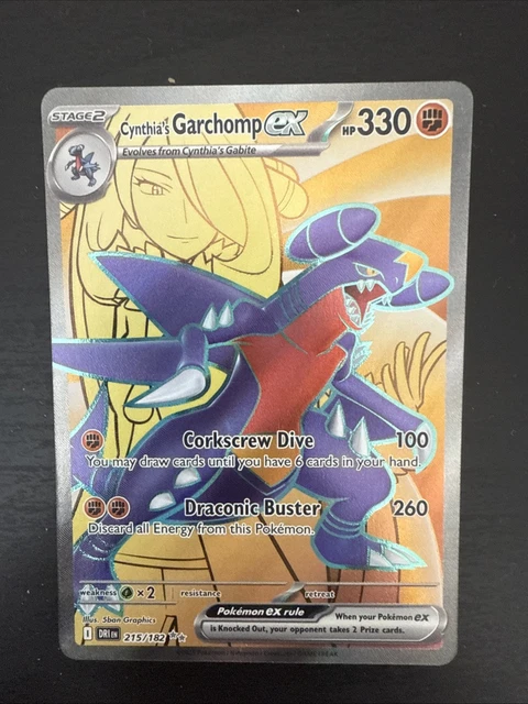 POKÉMON TCG CYNTHIA'S Garchomp EX Destined Rivals 215/182 Mint ...