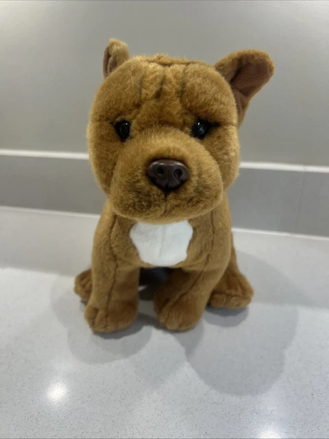 RED STAFFORDSHIRE BULL TERRIER FAITHFUL FRIENDS 26cm STAFFY CUDDLY SOFT ...