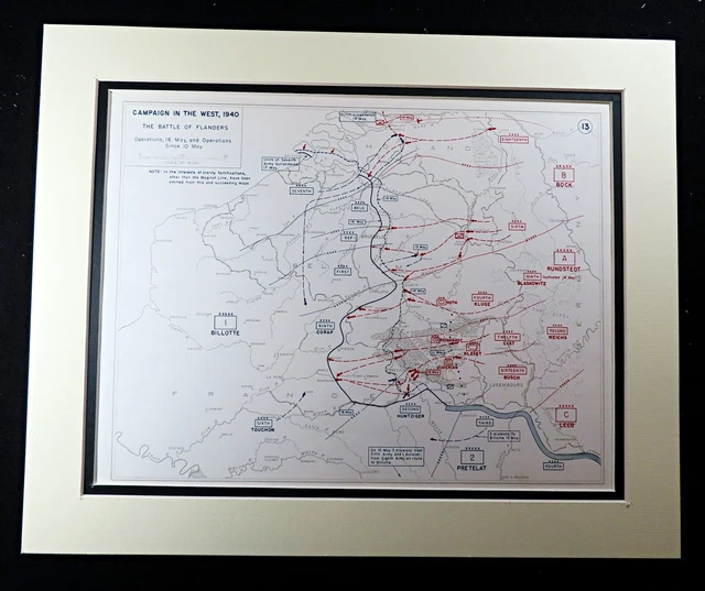 WW2 MILITAIRE CARTE Allemand Invasion Bataille De Flanders Holland Belgique Usma EUR 62,15 ...