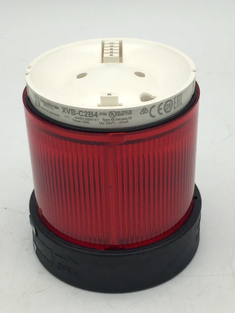 SCHNEIDER XVB C2B4 Visual Signal Indicator Red Lens Steady NEMA 4X IP66 ...