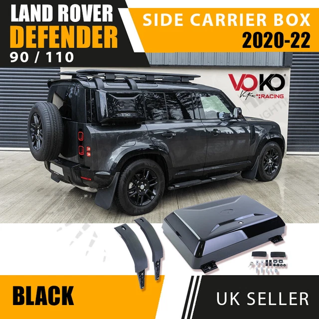 FOR LAND ROVER Defender L663 90 & 110 Black Side Storage Carrier Box ...