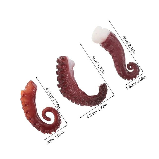 6PCS ARTIFICIAL OCTOPUS Tentacles - Realistic Sea Animal Cake Toppers ...