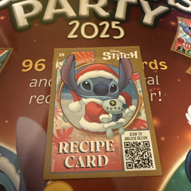 MORRISONS DISNEY CHRISTMAS Party 2025 Trading Card - Stitch Recipe ...