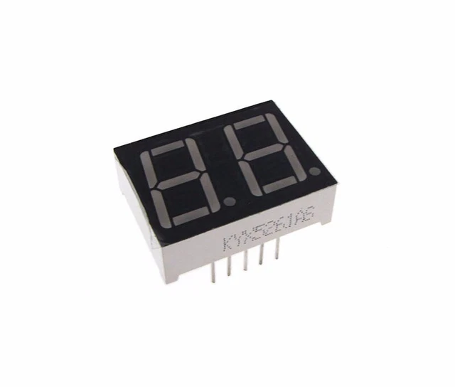 0.56& 2 DIGIT 7-Segment LED Display DIP common cathode - Red - Pack of ...