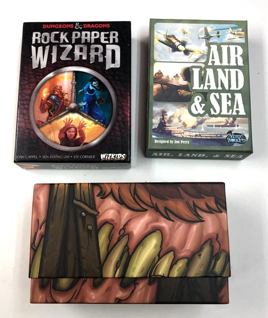 BOARD GAMES LOT Rock Paper Wizard Air Land & Sea Gruff Dungeons ...