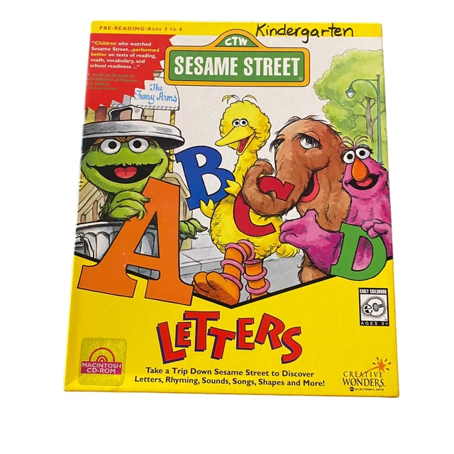 SESAME STREET LETTERS McIntosh cd ROM Game CIB $48.32 - PicClick CA