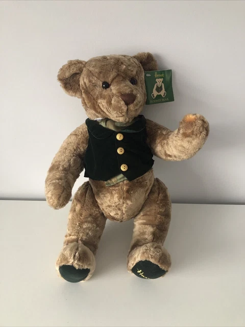 HARRODS KNIGHTSBRIDGE RODNEY Bear Jointed Plush Teddy Bear 20” Soft Toy ...