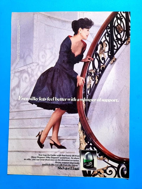 MAGAZINE PRINT AD LEGG'S 1980s HOSIERY Pantyhose Long Legs High Heels ...