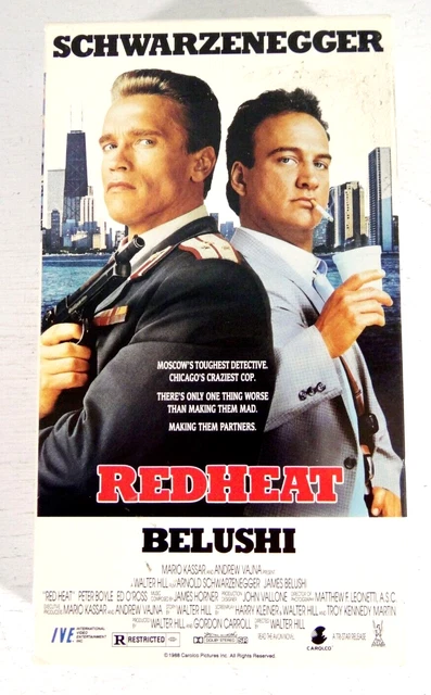 RED HEAT VHS Arnold Schwarzenegger James Belushi Cat# 66057 IVE Carolco ...